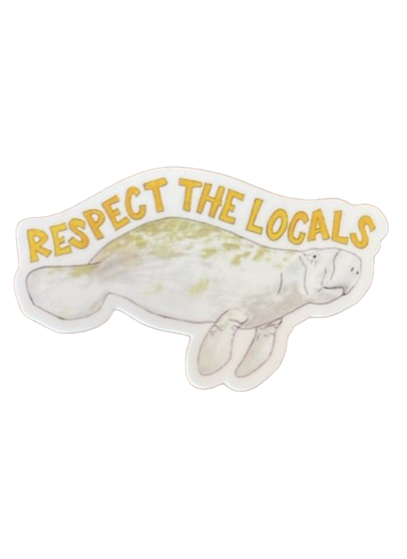 Respect The Locals Manatee Sticker – Pink & Navy Boutique
